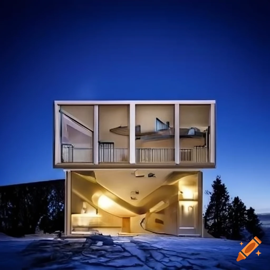 An unusual house with multi-dimensional windows