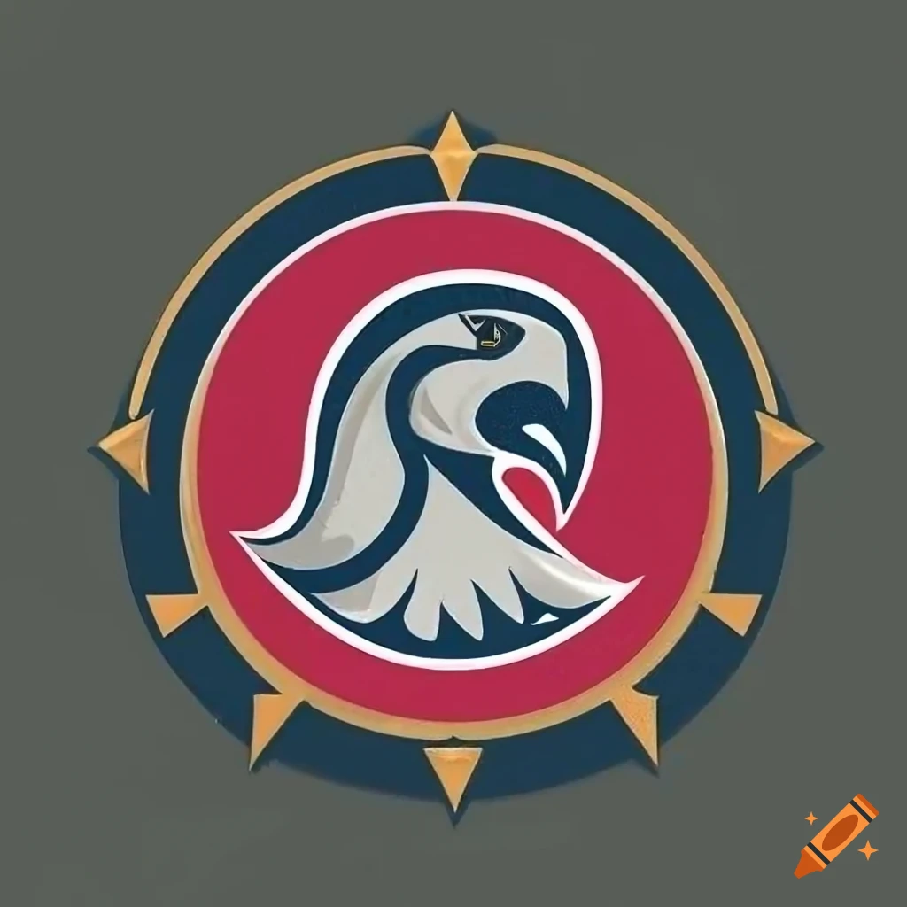 Logo of a falcon in a circle, perfect for racing teams