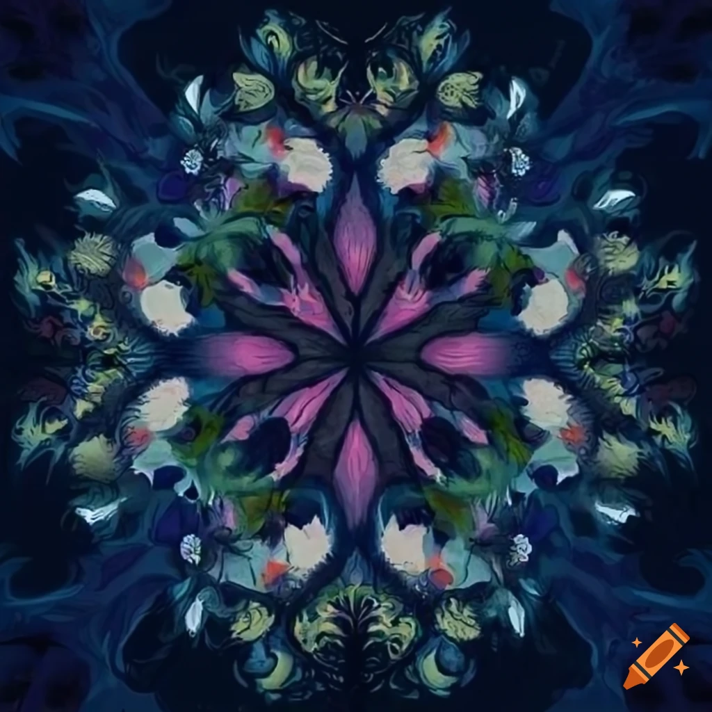 Floral tessellation pattern