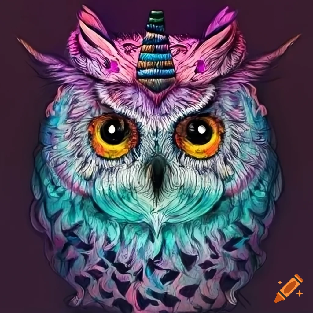 Chevron Pattern With Owl