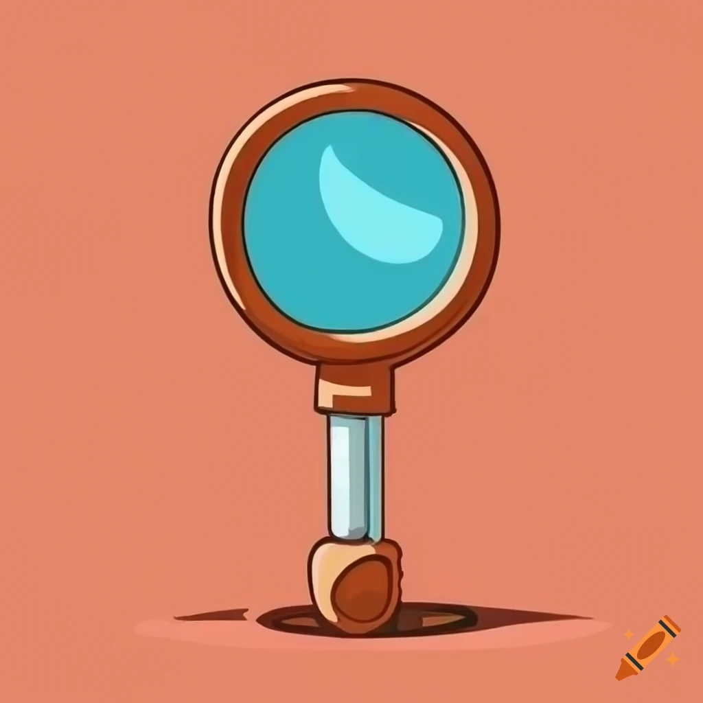 Cartoon magnifier on Craiyon