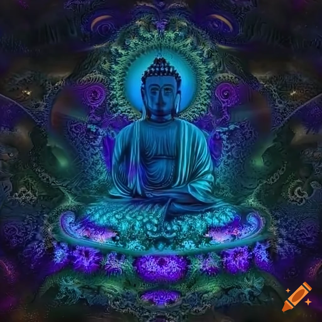 Buddha in fractal universe on Craiyon