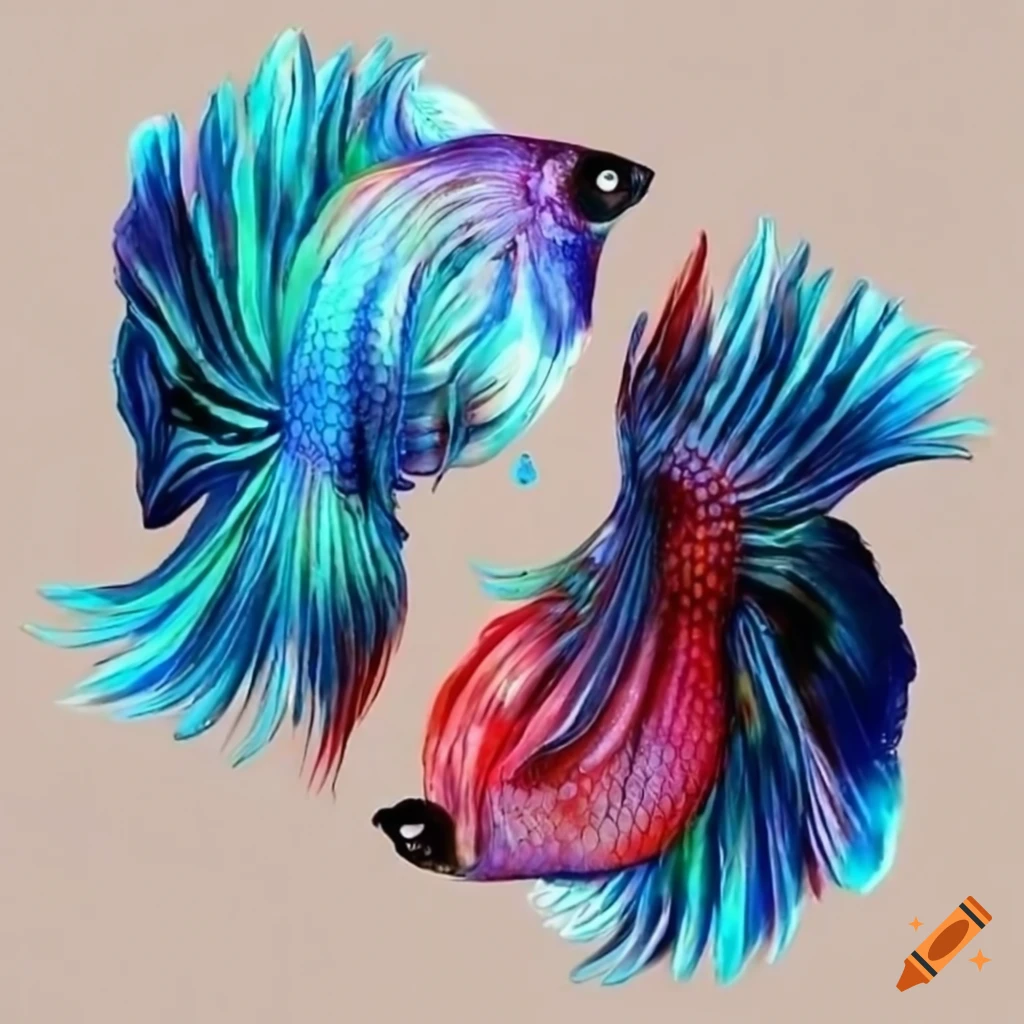 Fighting Fish Drawing