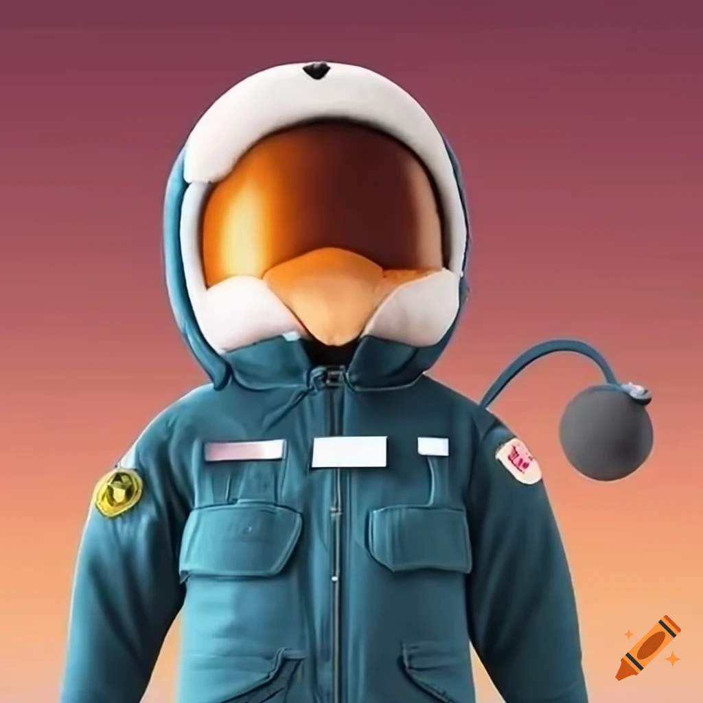 Cartoon animal furry pilot flight suit on Craiyon