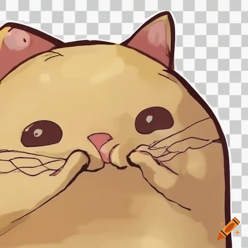 Cartoon Cat Eating Potato Chips Illustration Illustration, 42% OFF