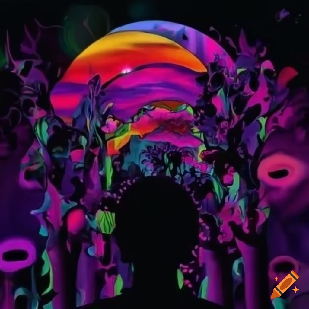 Create album cover aesthetic trippy pshycedelic