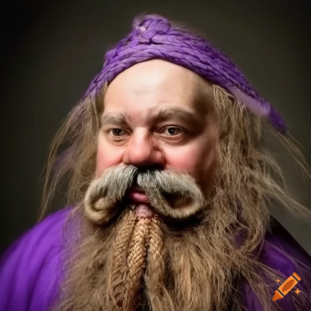 A male fantasy dwarf with braids on his mustaches and one mustache ...