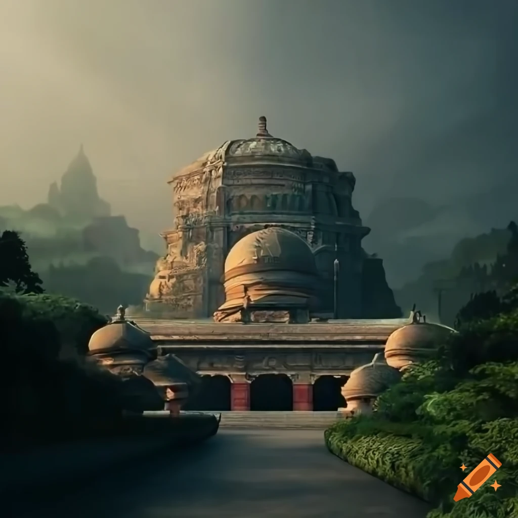 Beautiful city of naboo royal palace architecture with arboretum ...