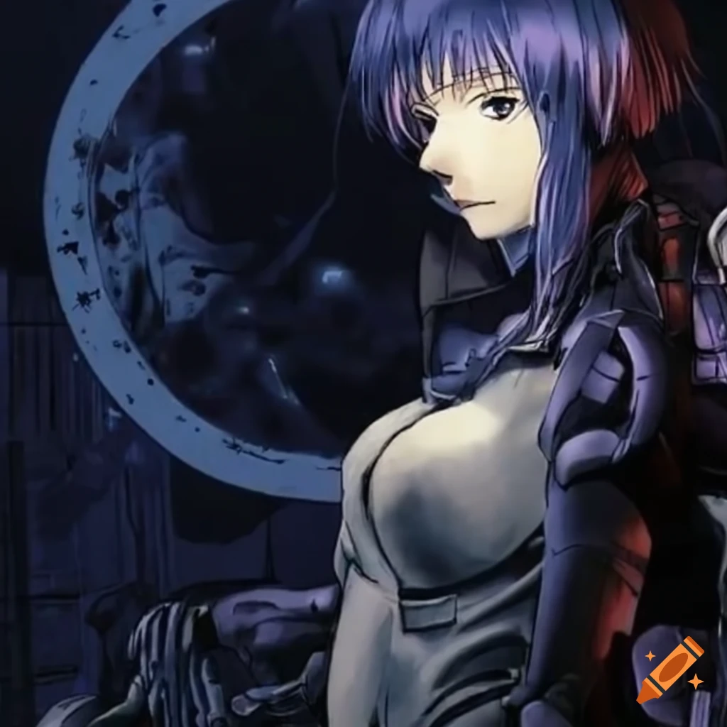 Ghost in the shell anime artbook on Craiyon