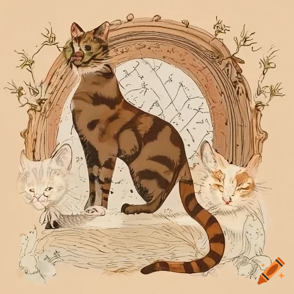 Renaissance painting of cats on Craiyon