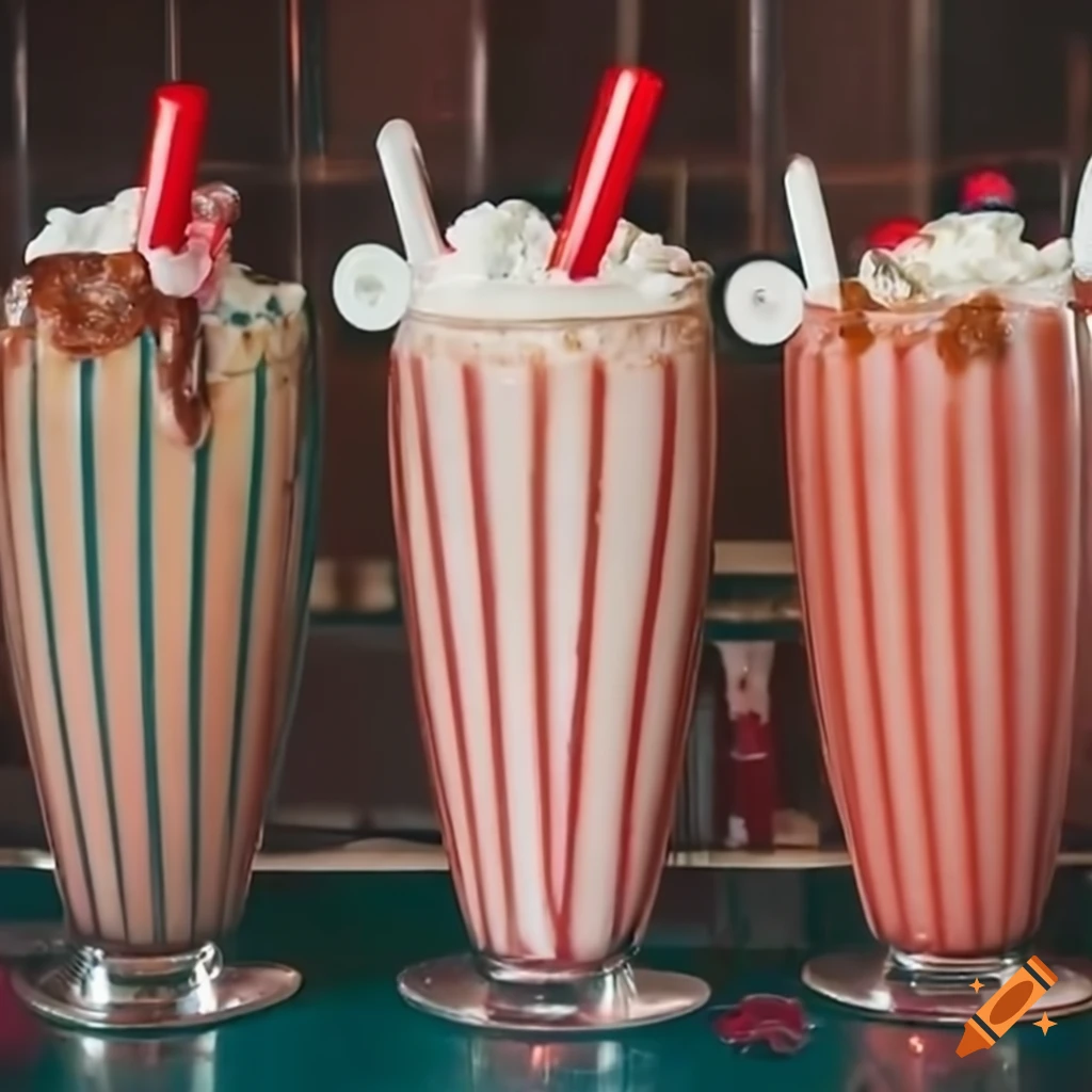 1950s diner milkshakes on Craiyon