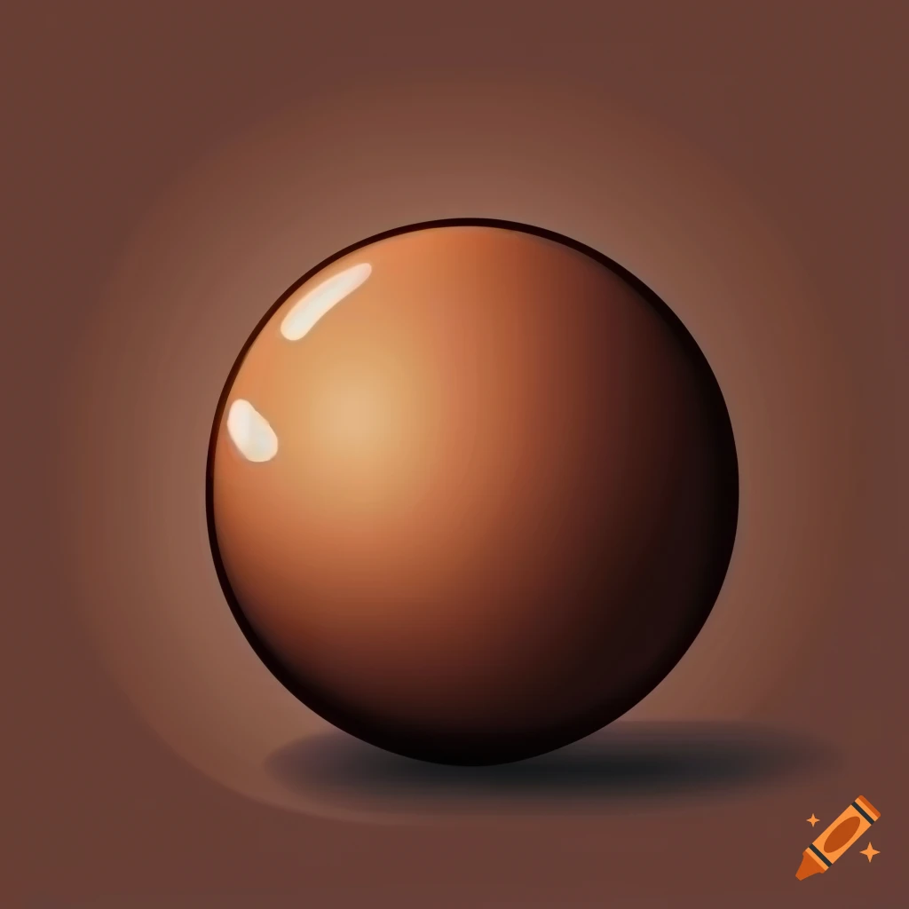 Brown sphere as vector on Craiyon