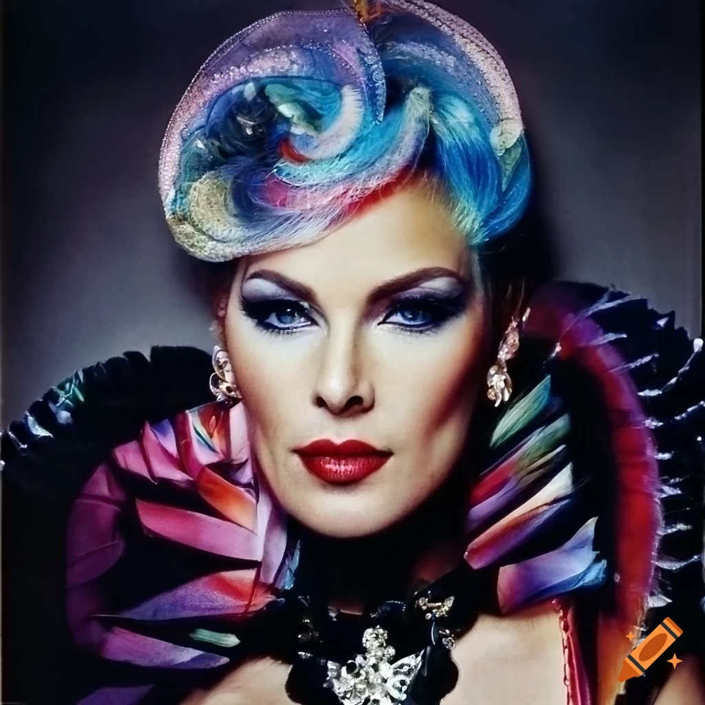 Intricate portrait of exotic, high fashion, thierry mugler, extravagant ...
