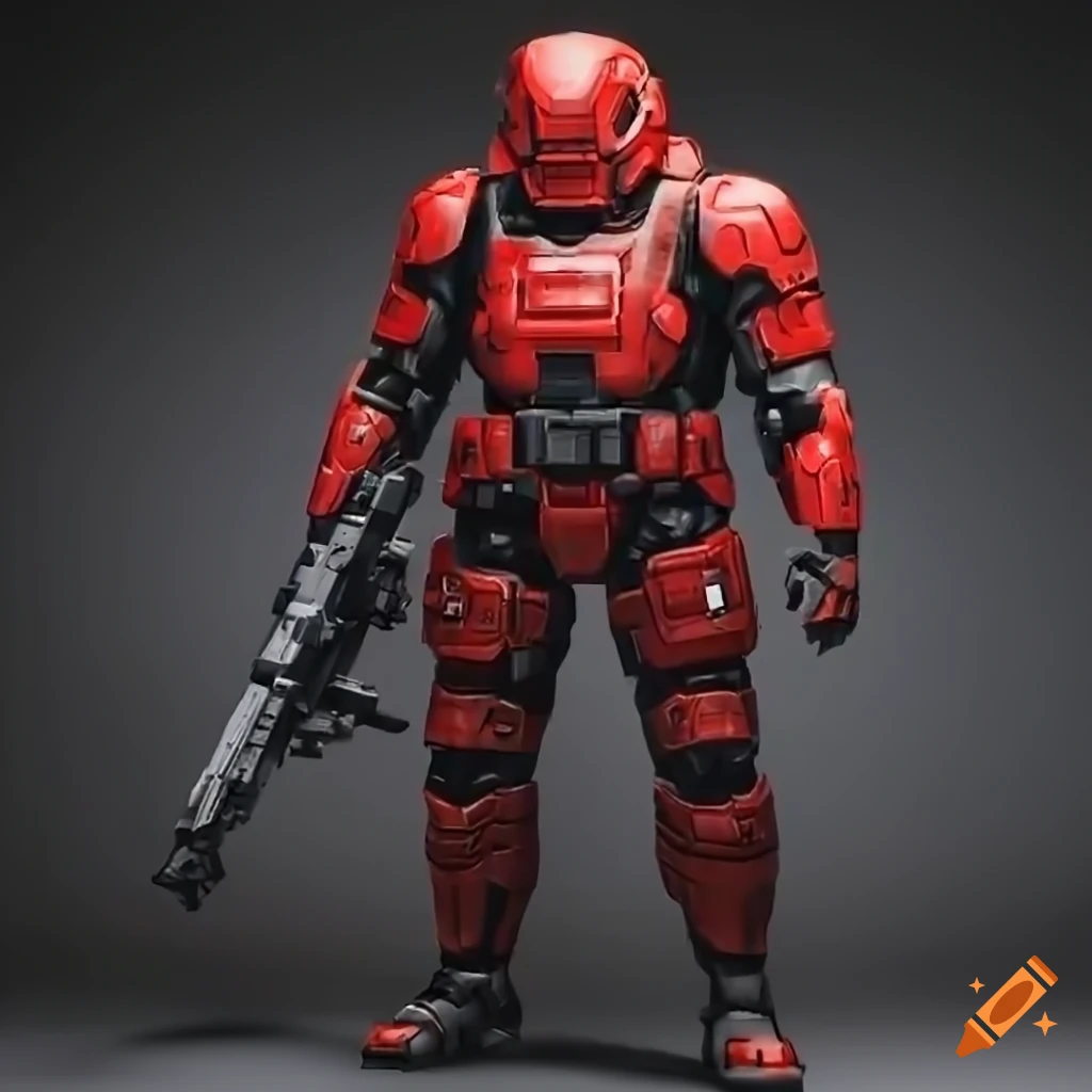 Sci-fi faction, sleek, soldiers, sci-fi soldiers, red, 4k, realistic on ...