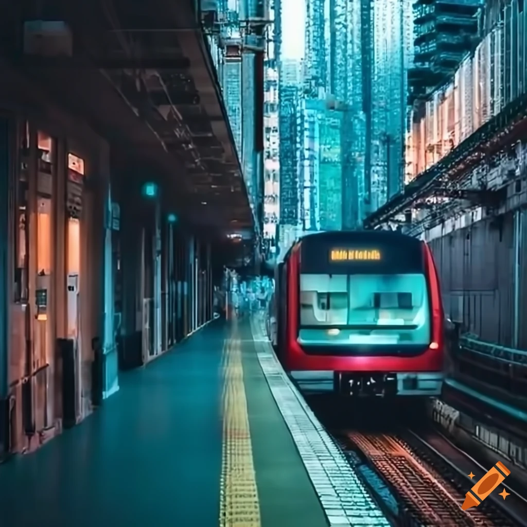 Hong kong’s mtr train approaching station 4k image on Craiyon