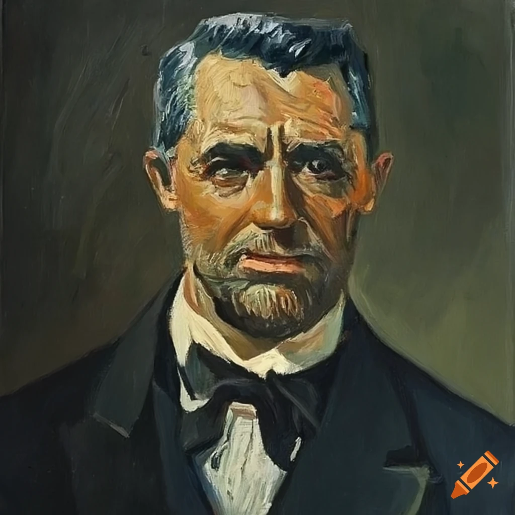 Portrait of cary grant painted by van gogh on Craiyon