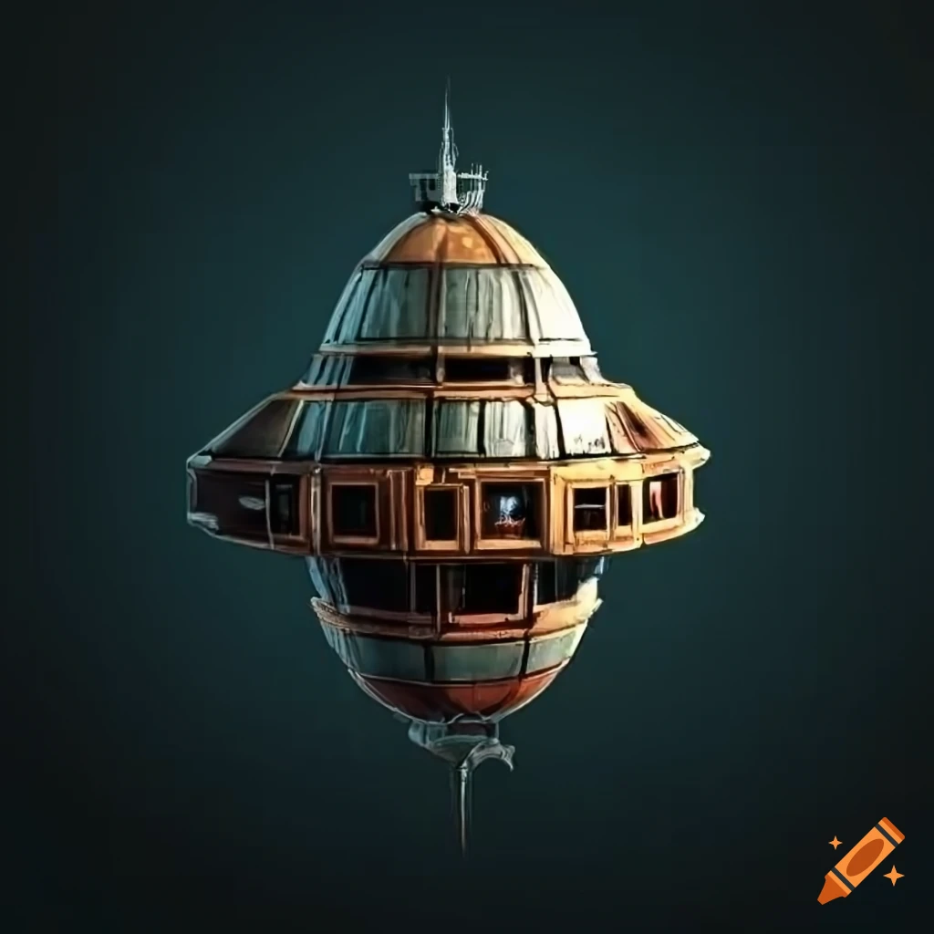 Victorian spaceship on Craiyon