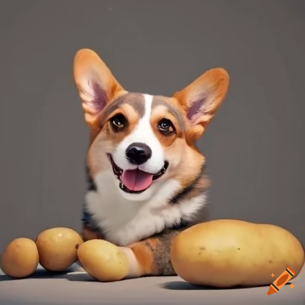 Corgi mixed with a potato