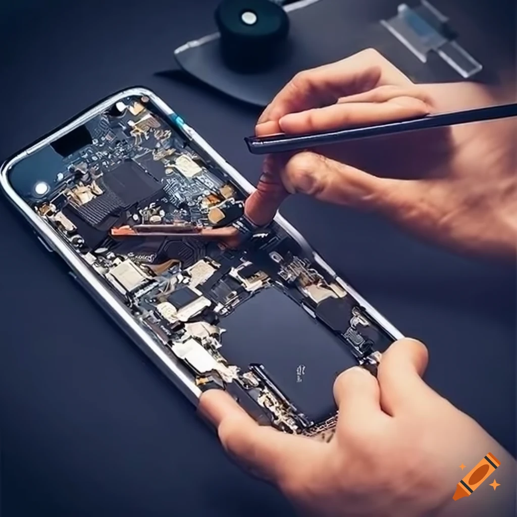 Mobile phones repair on Craiyon