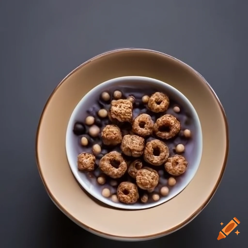 Black tapioca pearls and brown sugar milk tea cereal