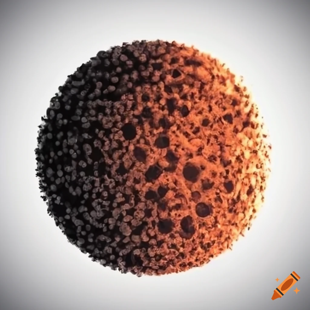 A round particle with white background on Craiyon