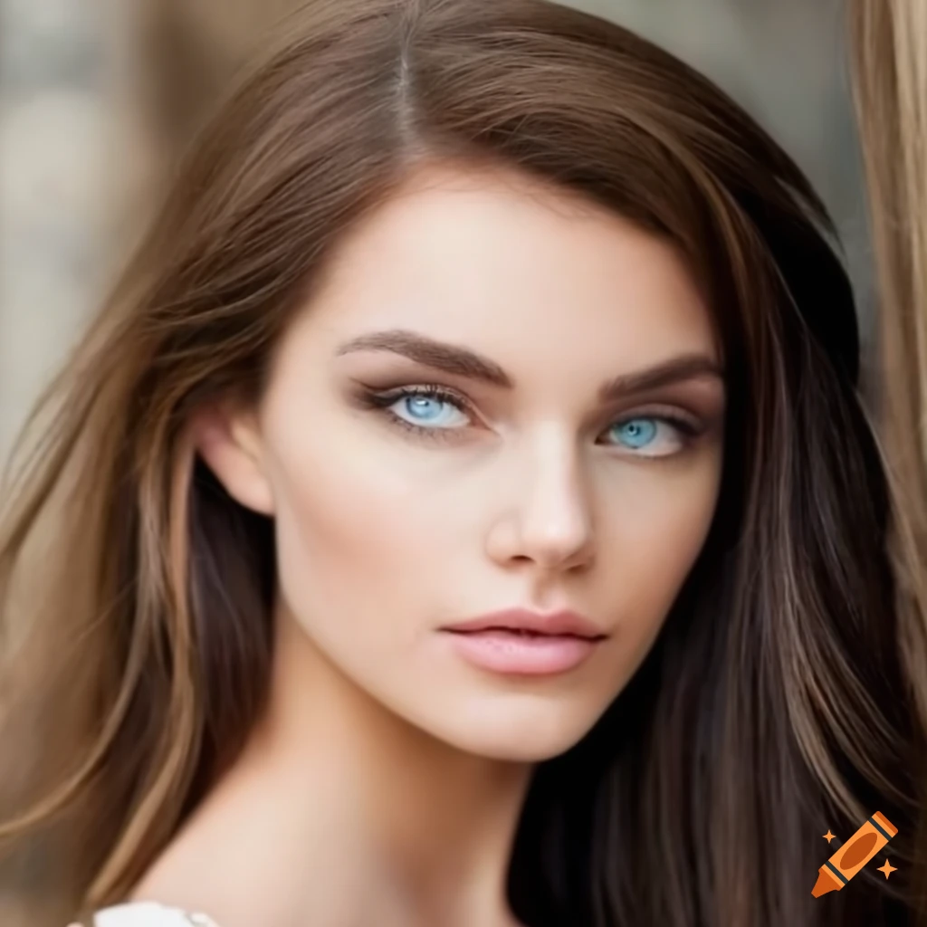 A gorgeous young woman with greek heritage, brown hair, gray eyes on ...