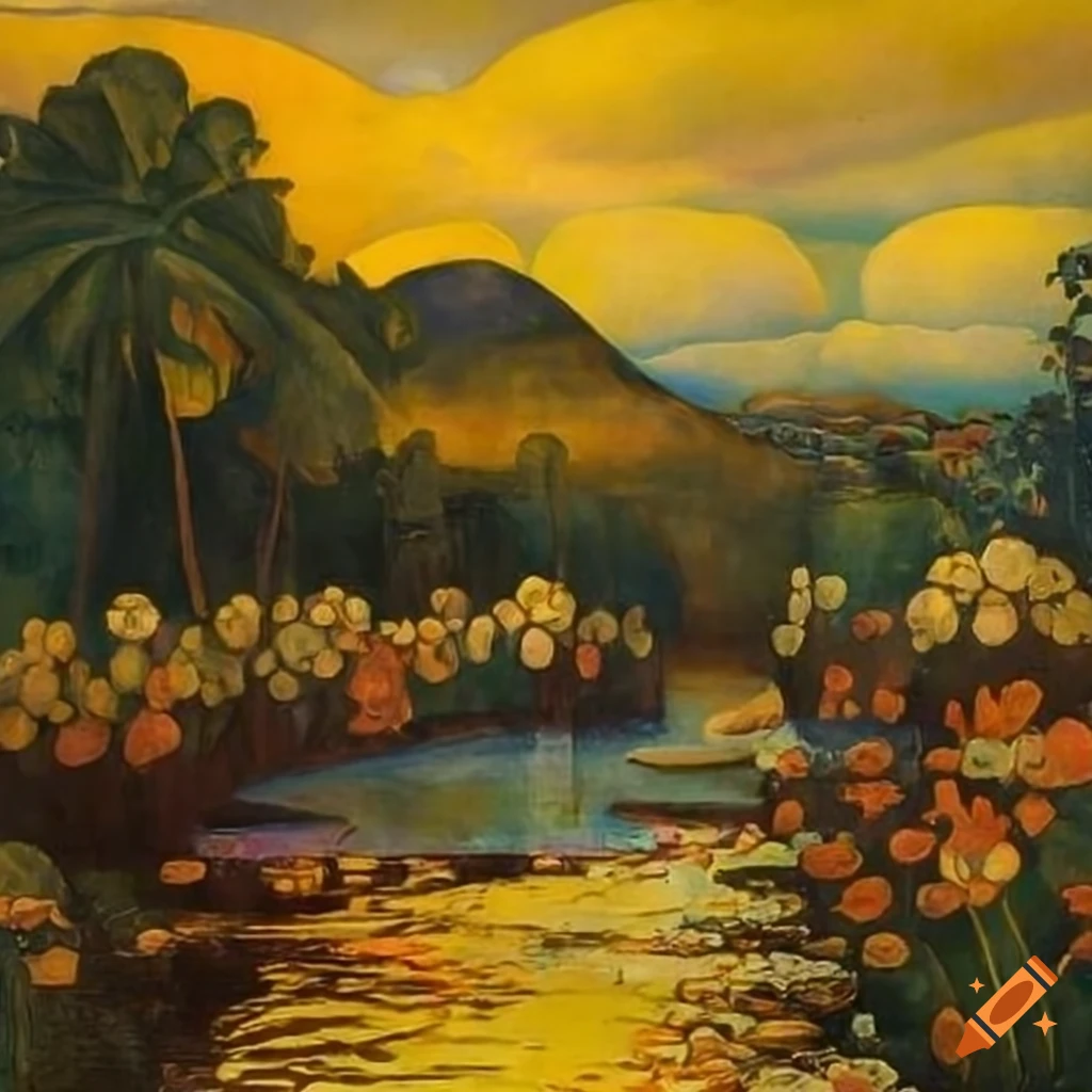 Diego Rivera's vibrant landscape in bloom during the Golden Hour after ...