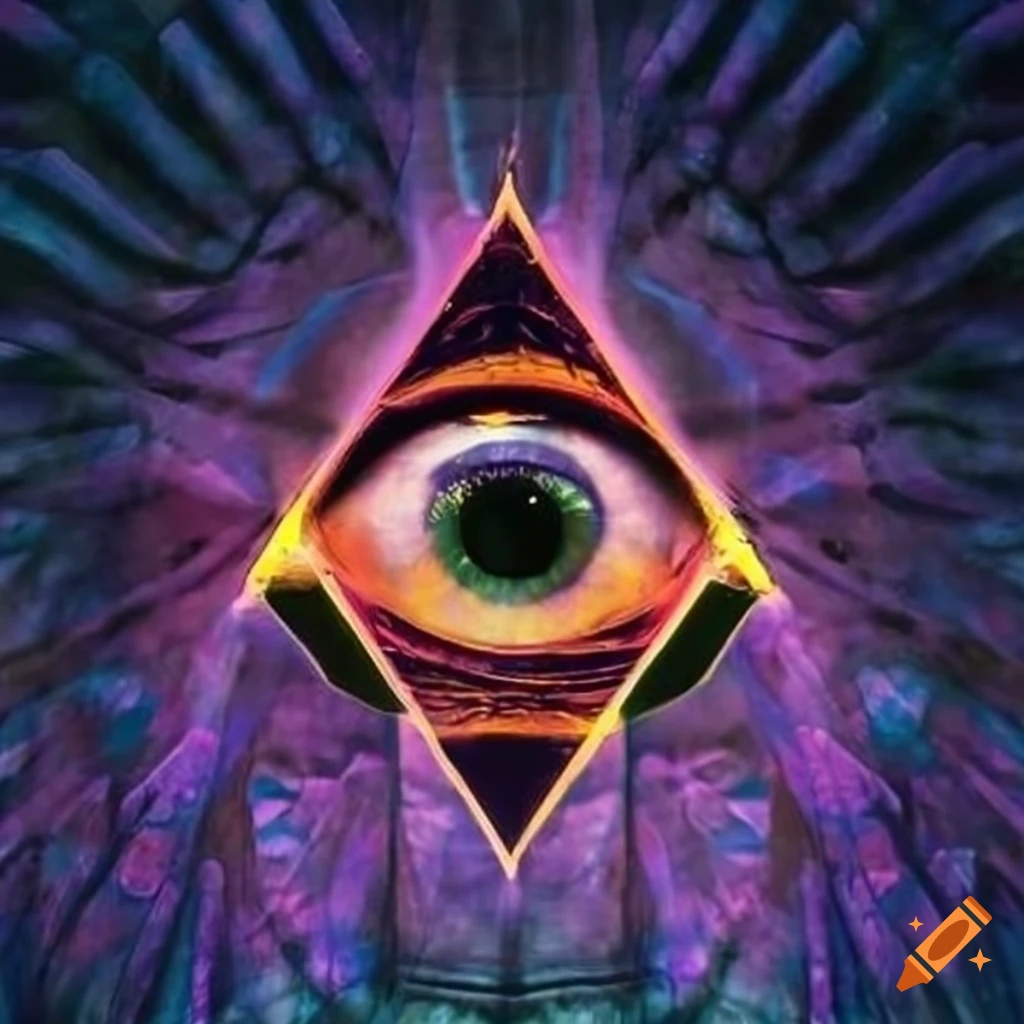 The all-seeing eye in the triangle on Craiyon