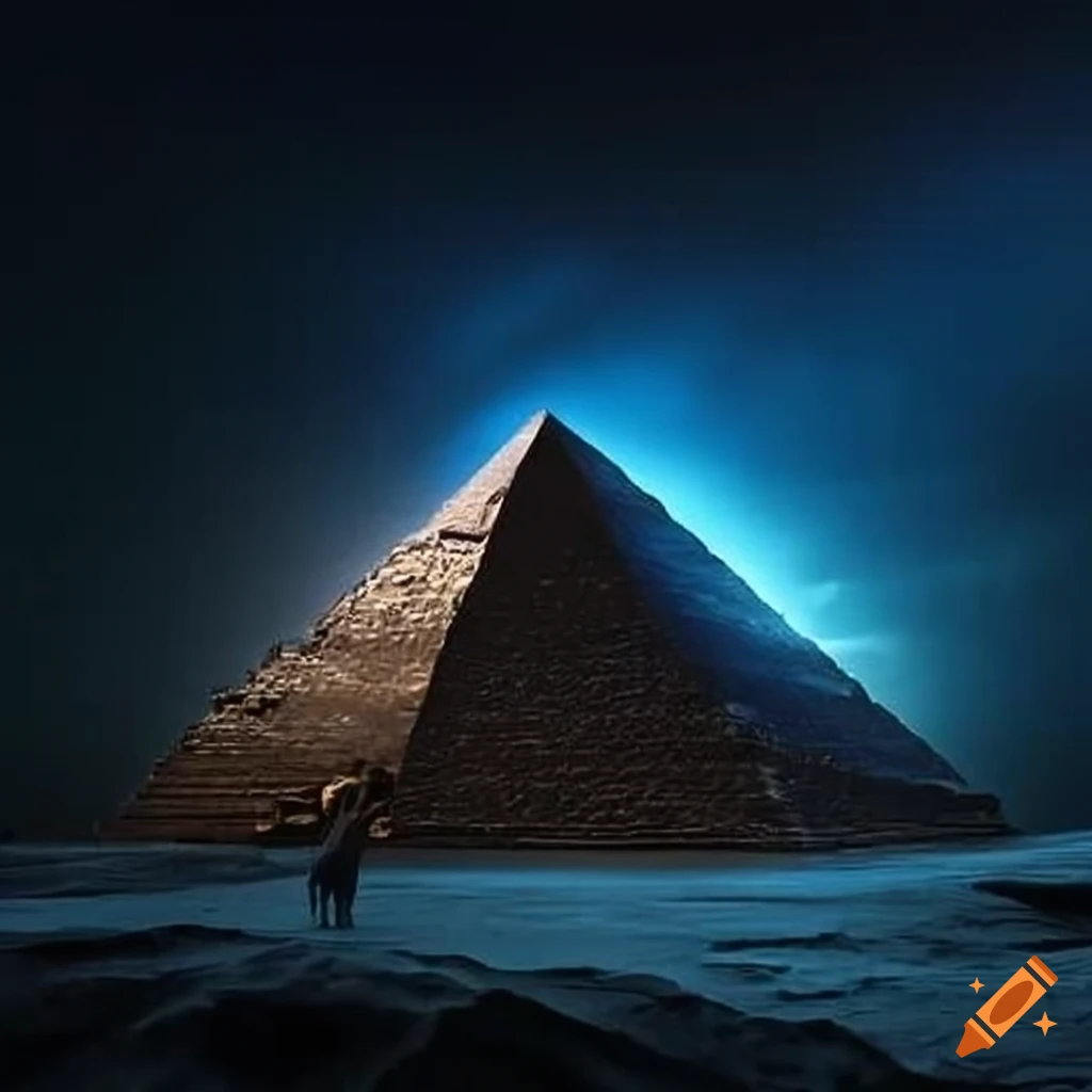 Egyptian obsidian pyramidal palace