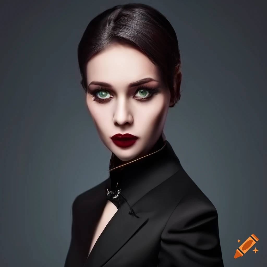 Classy elegant young woman dark haired with green eyes classy elegant ...