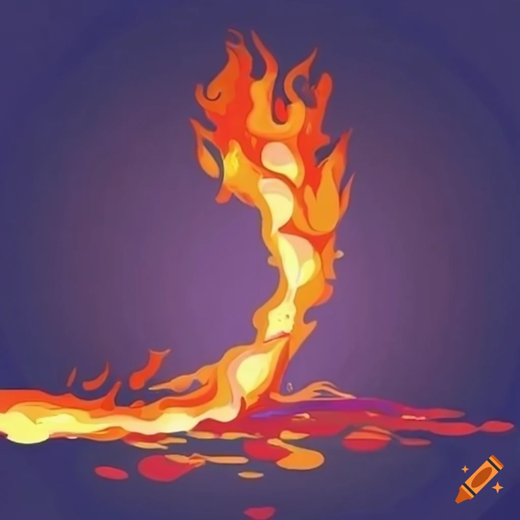 Flame trail on Craiyon