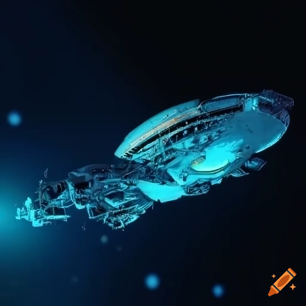 An Intergalactic generation ship in 3D image with extreme precision and ...