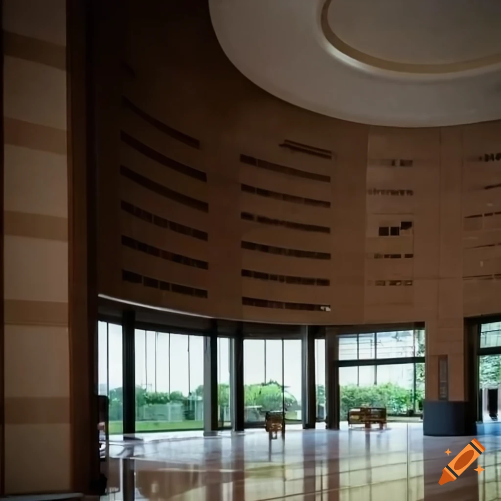 Lobby entrance of 1950s cia headquarters in langley, virginia