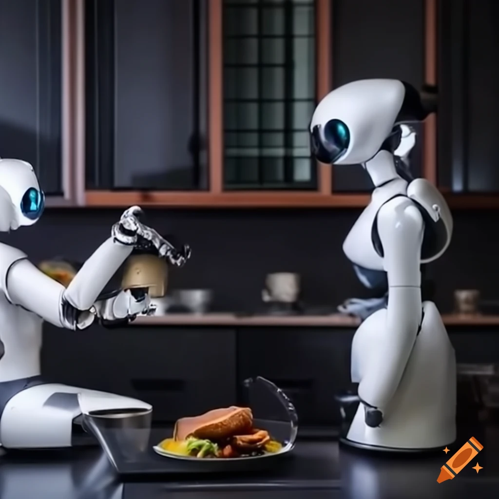 A human like robot cooking in a real kitchen