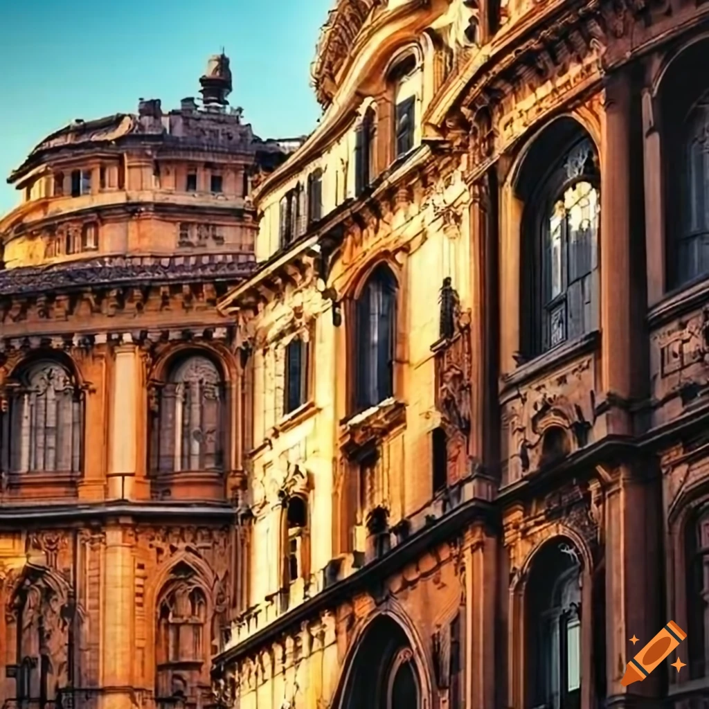 Liberty style italian architecture on Craiyon