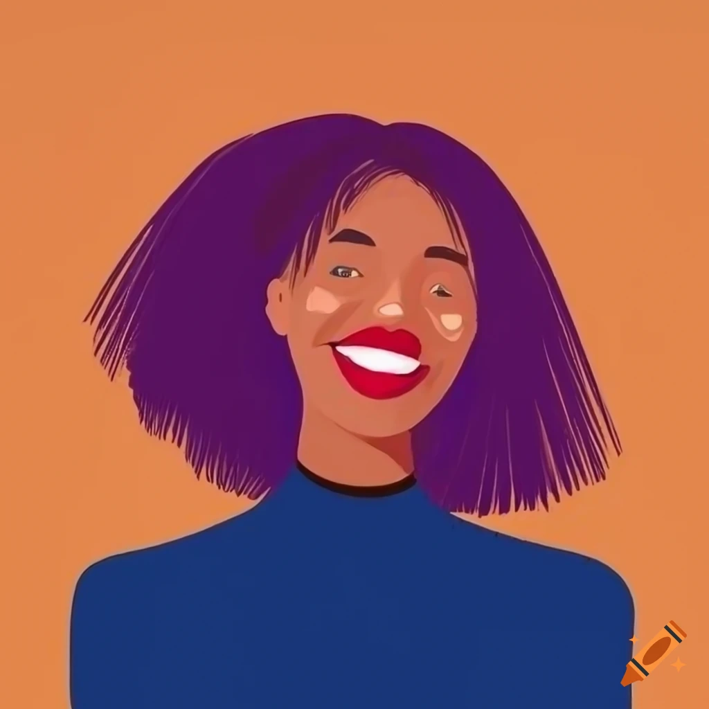 Minimalist, simple portrait woman smiling, in the style of aurelia ...