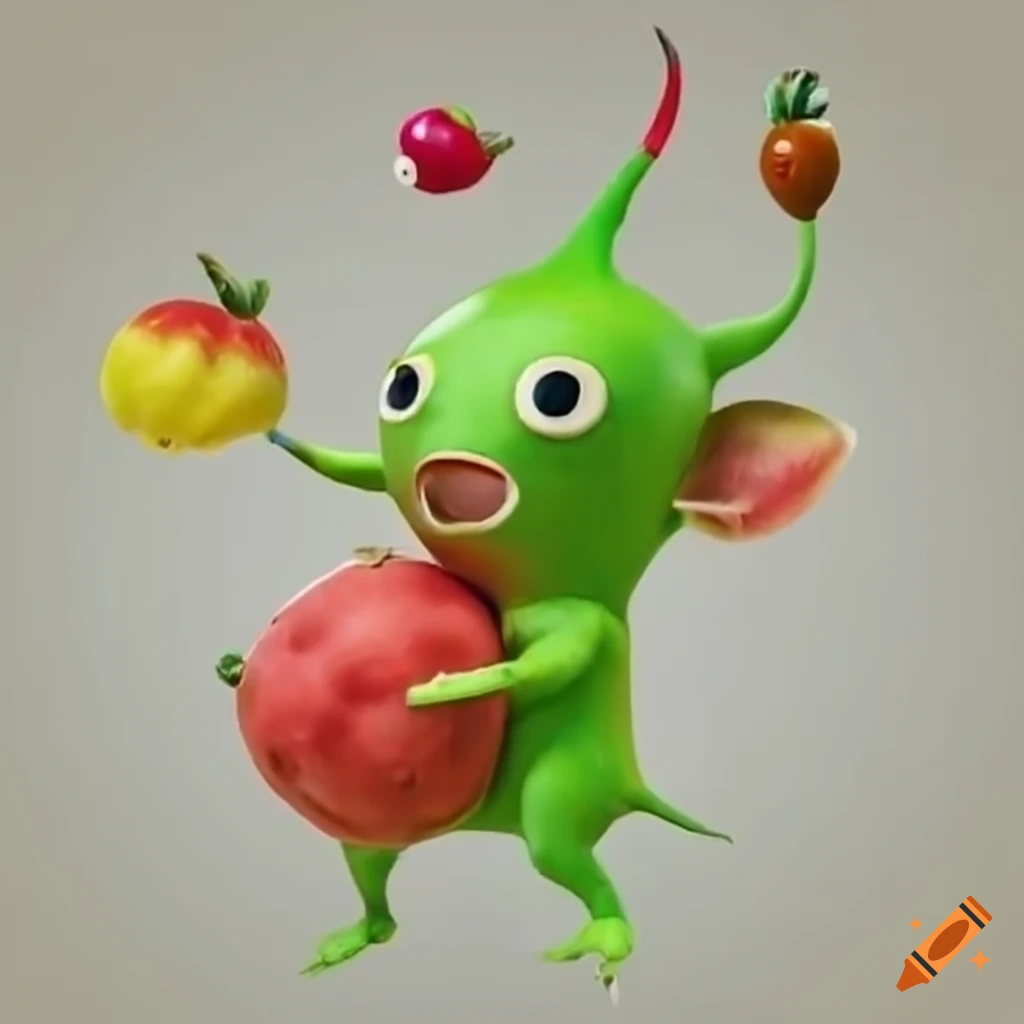 Pikmin carrying fruit