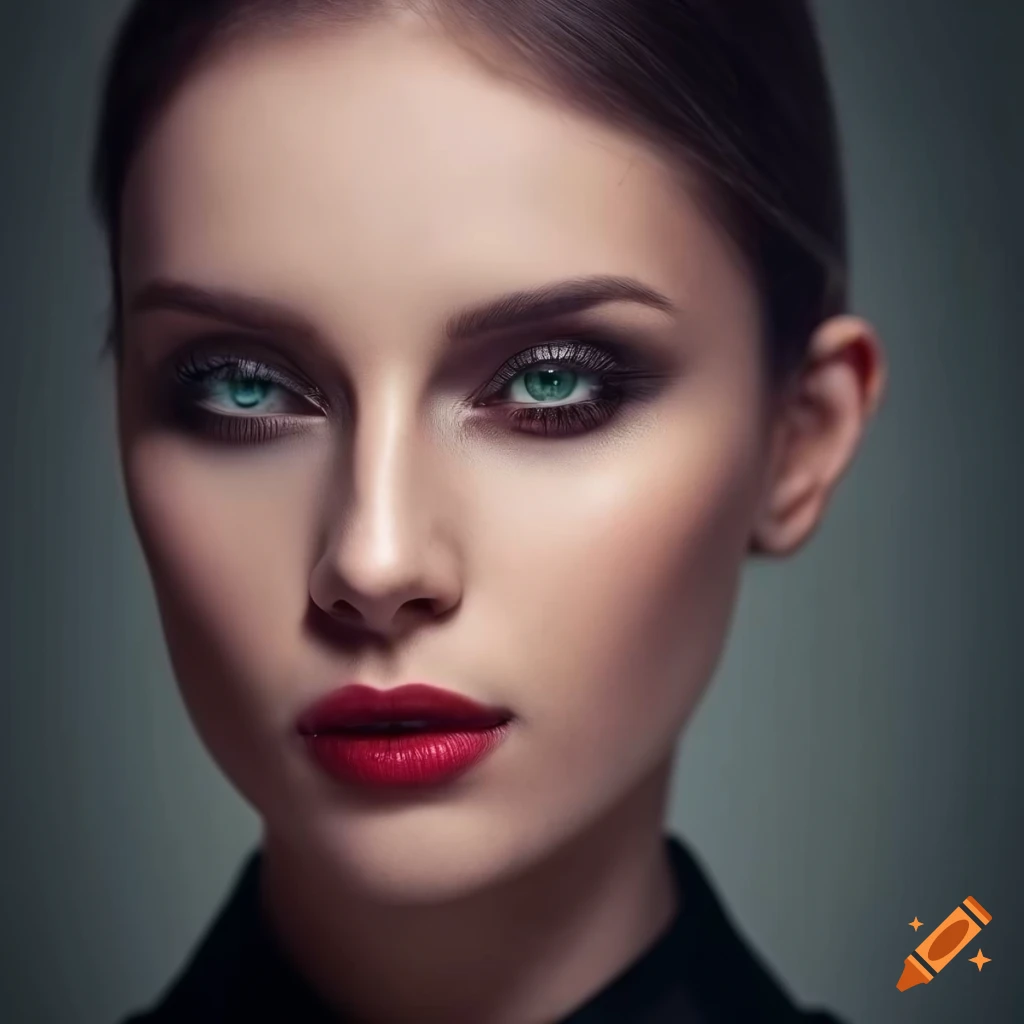 Classy elegant young woman dark haired with green eyes classy elegant ...