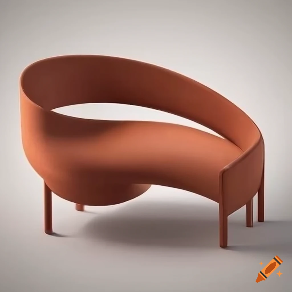 Terracotta curved seating for events and restaurants on Craiyon