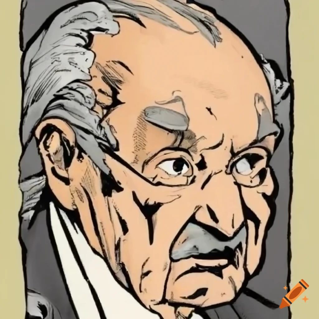 Martin heidegger in paris, comic book on Craiyon