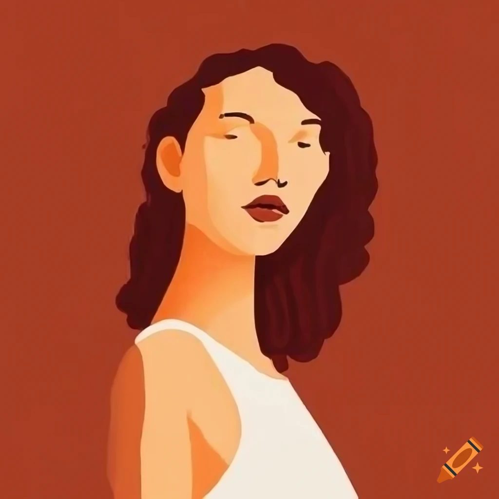 Minimalist, simple portrait woman, in the style of aurelia durand