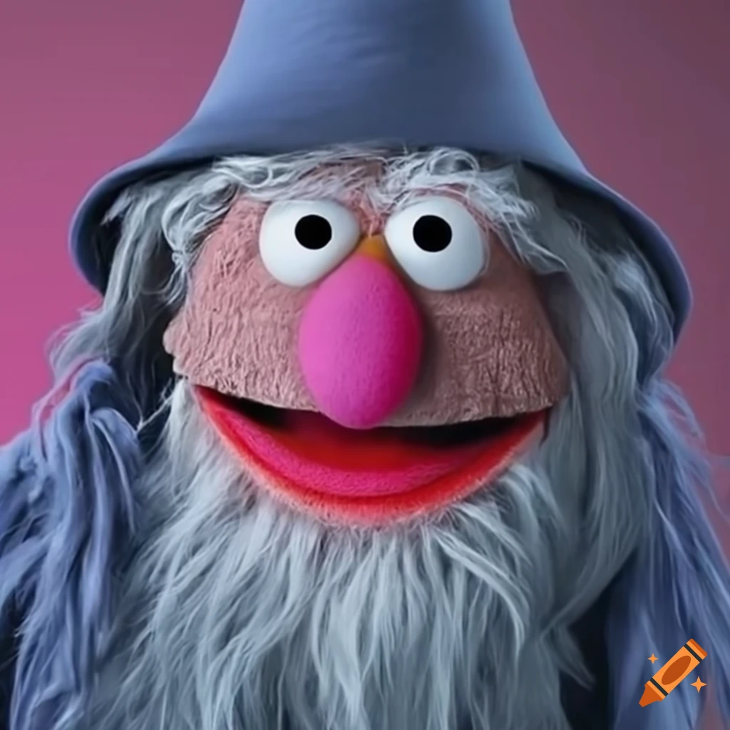 Grover the muppet as gandalf