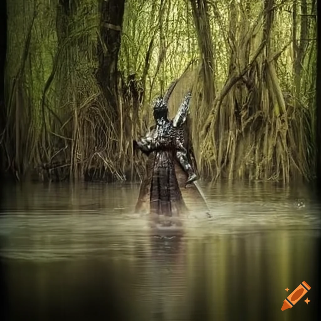 A knight stuck in a swamp