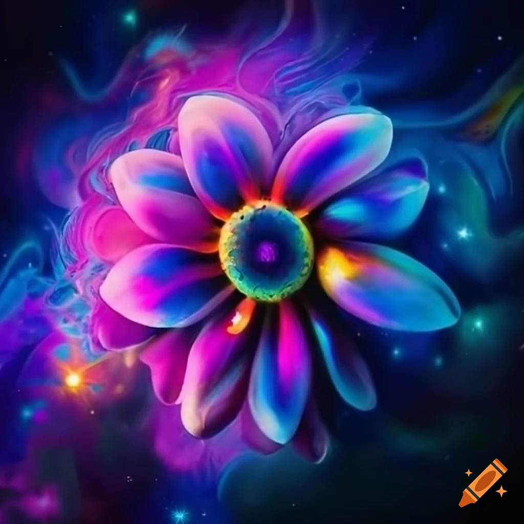 Cosmic flower on Craiyon