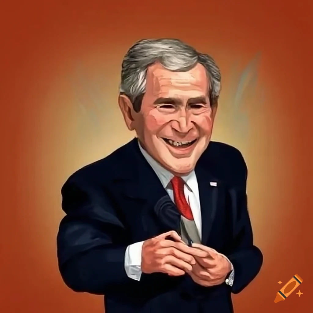 George H W Bush Caricature