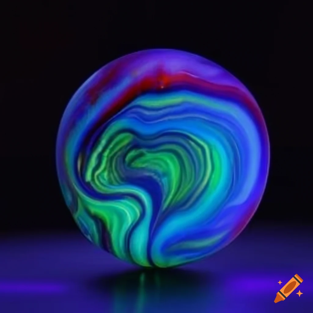 Shell northern lights marbles on Craiyon