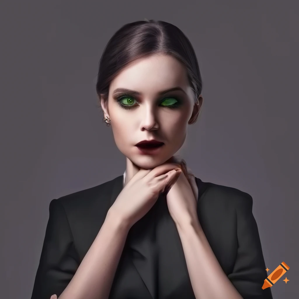 Classy elegant young woman dark haired with green eyes classy elegant ...