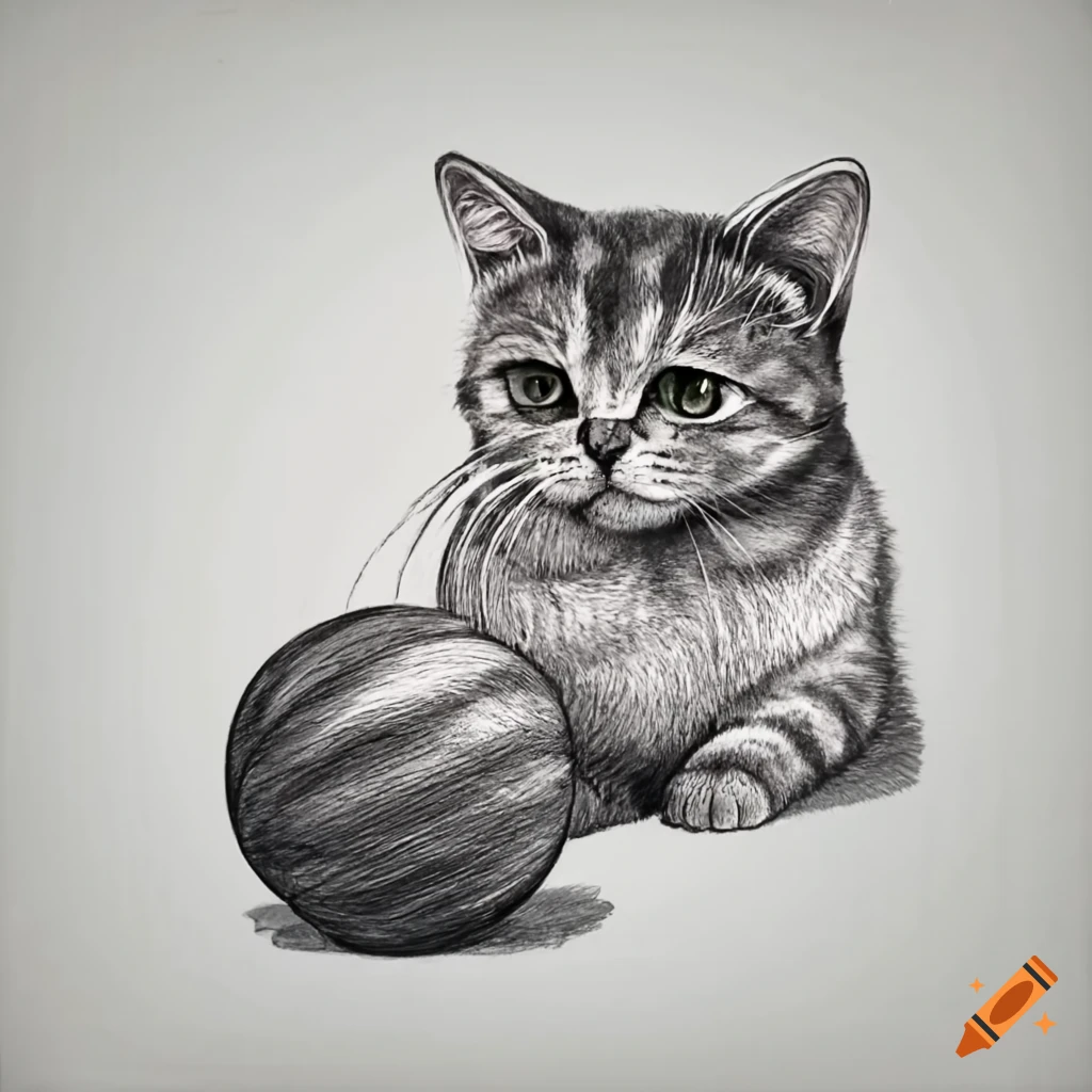 Cat and a ball