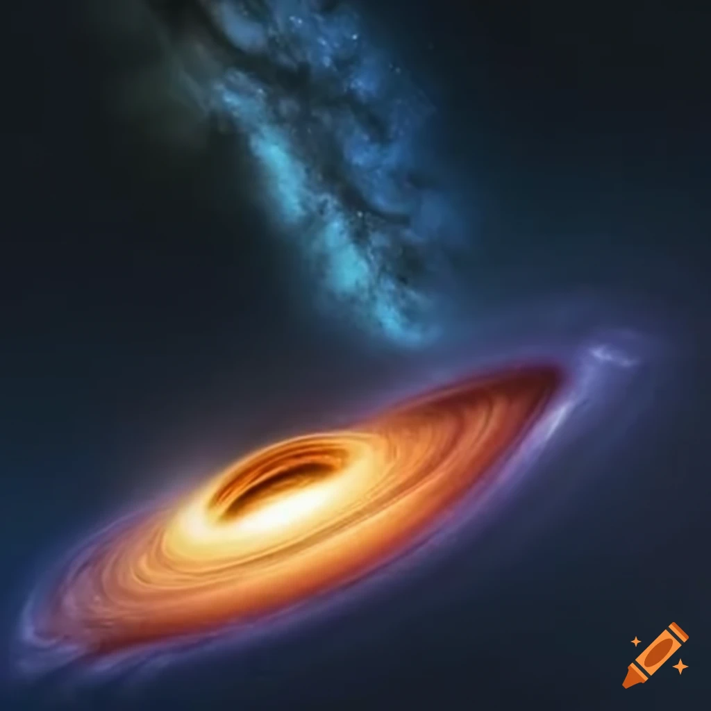 Star collapsing into a black hole on Craiyon