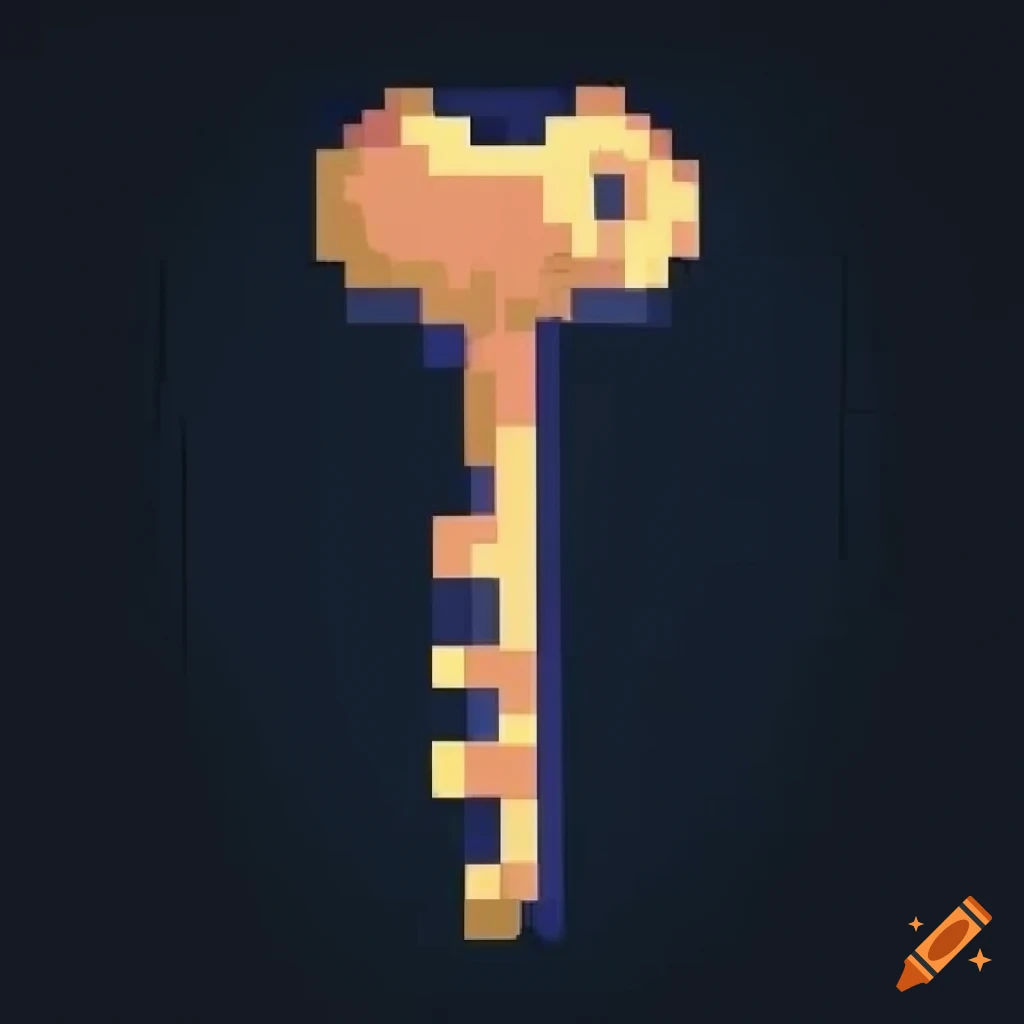 A key sprite sheet pixel art on Craiyon